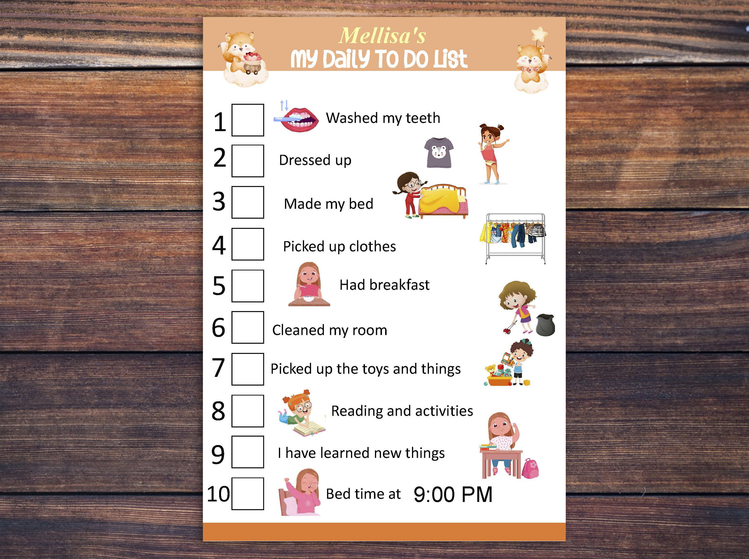 Editable Kids Daily Routine Checklist. Morning Routine, Kids Bedtime ...