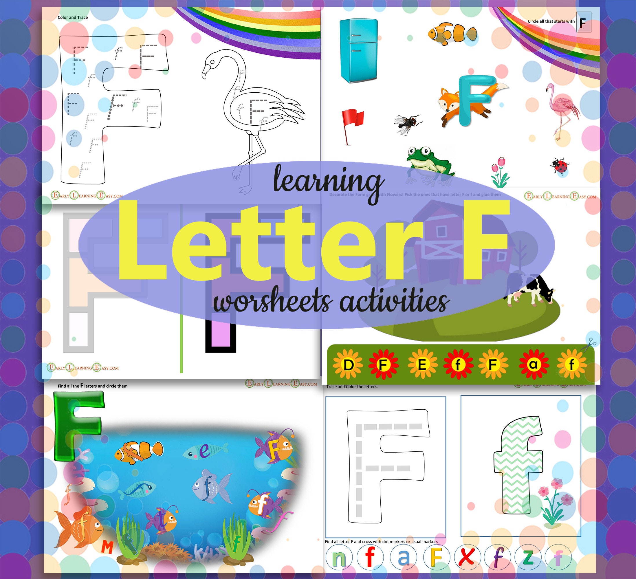 Letter F Worksheet Activities. Letter of the Week. Letter - Etsy