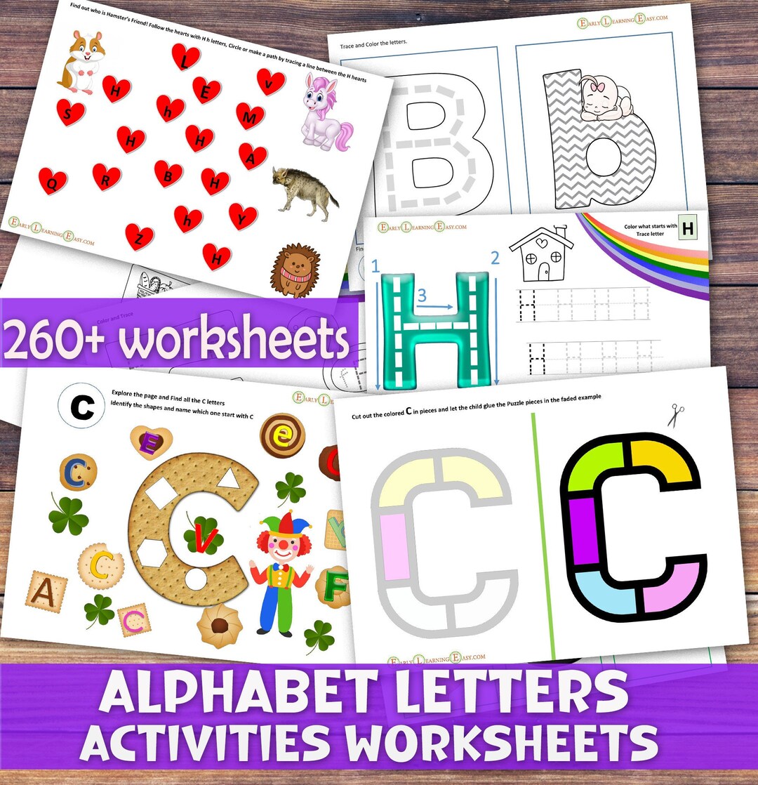 Alphabet Learning Workbook. Mega Pack ABC Homeschooling Activity ...