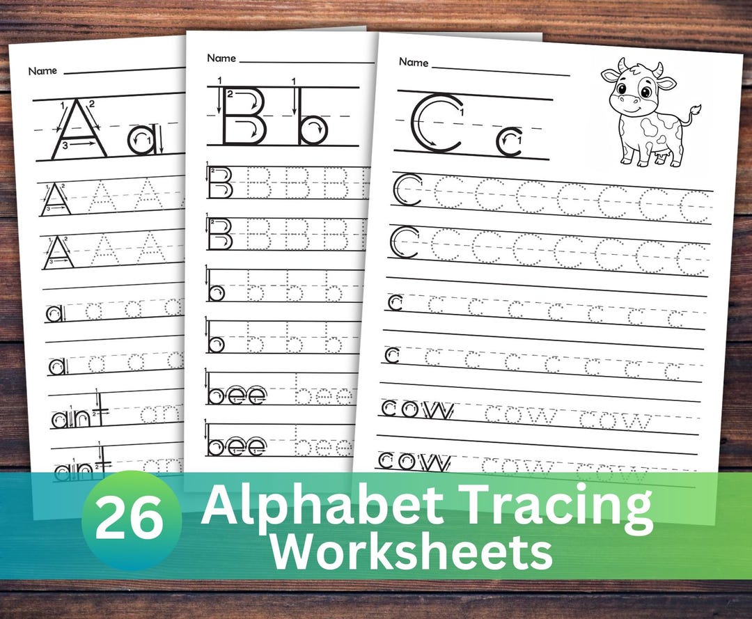 26 Alphabet Trace Worksheets Printable. I Know My Letters, ABC ...