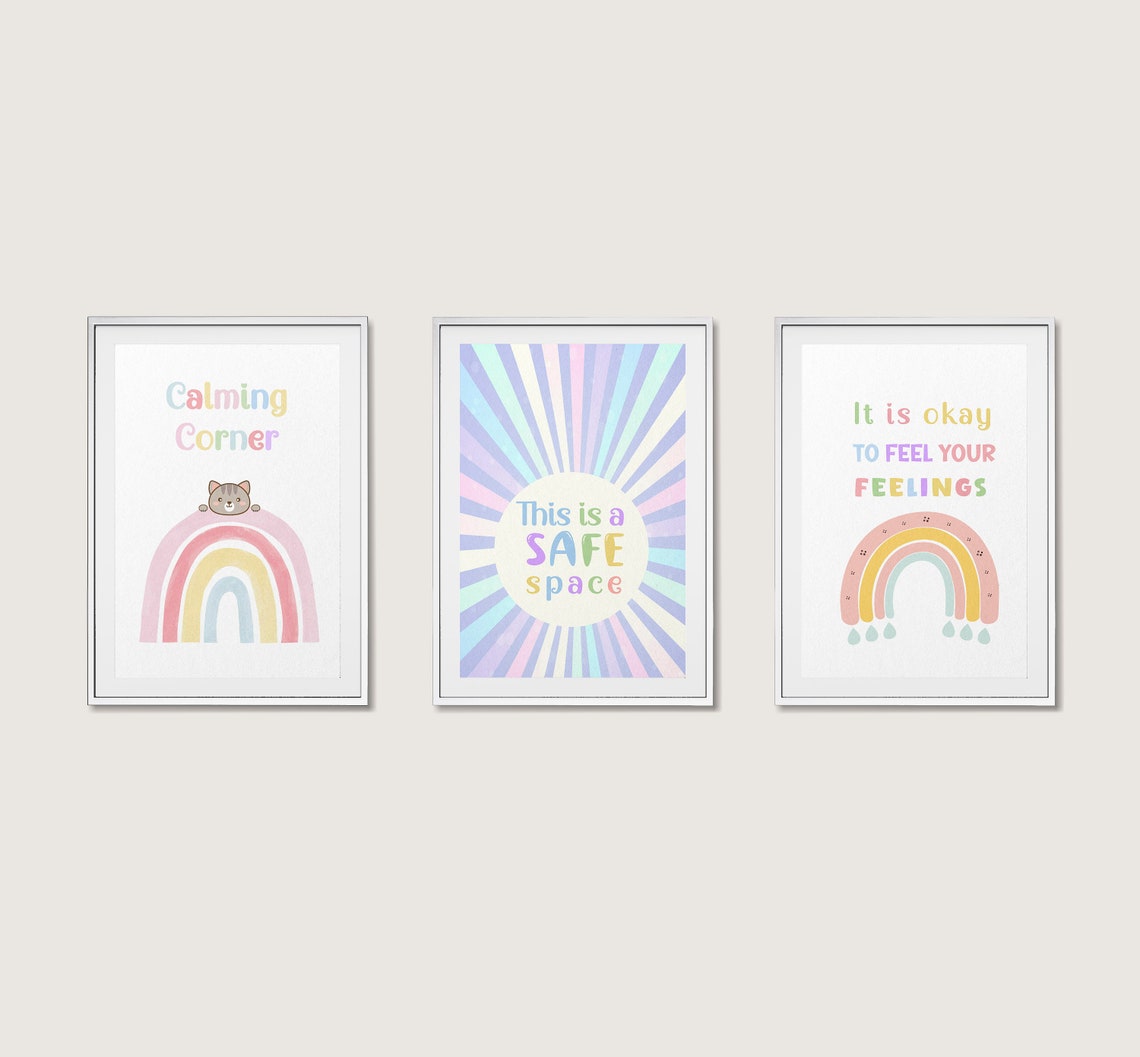 Calm Down Corner Kit for Kids. Printable Calm Down Emotions Cards and ...