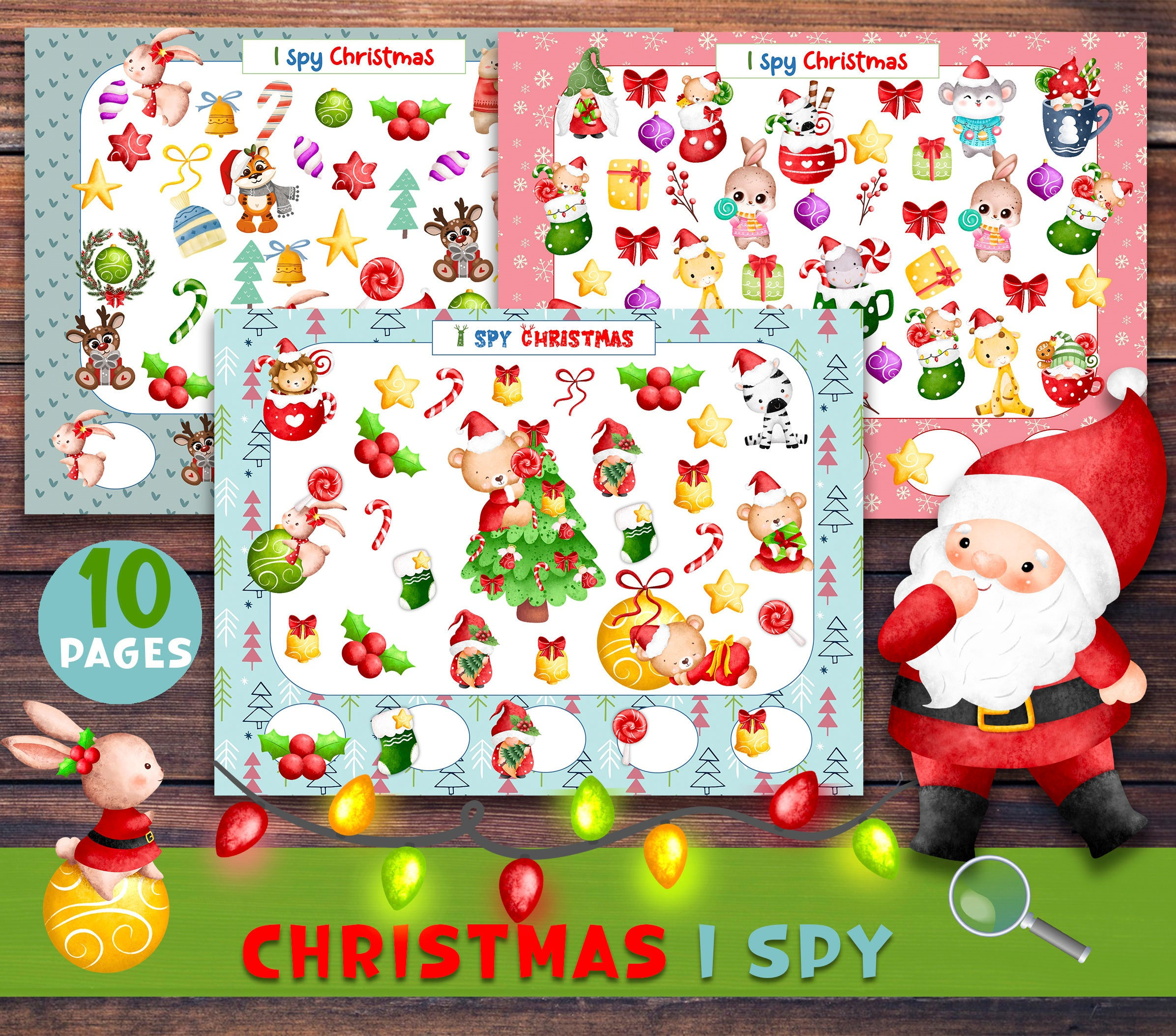I Spy Christmas Printable Count to 5 Activities Winter Preschool, Kids ...