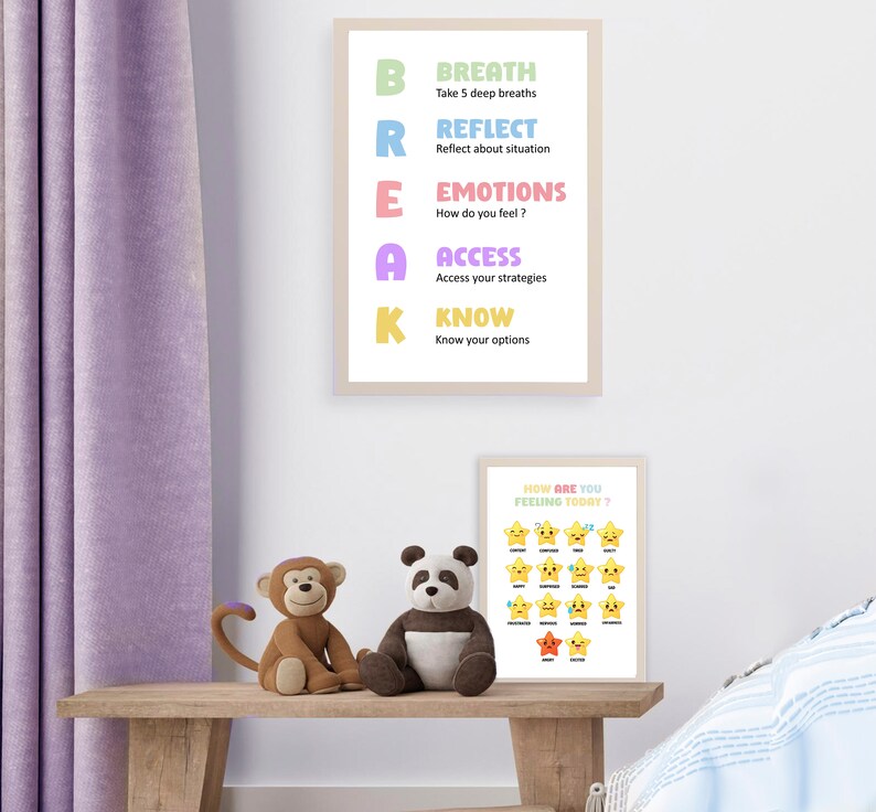 Calm Down Corner Kit Star. Calming Strategies for Kids. Emotional ...