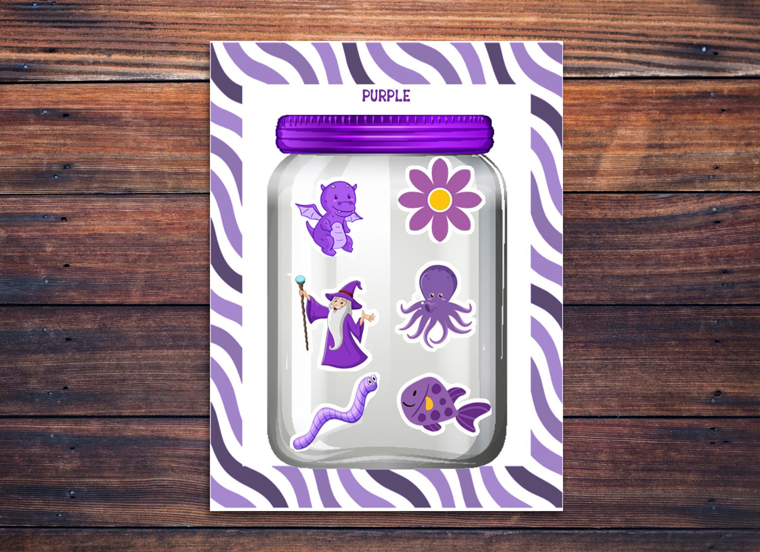 Color Sorting Jars, Learning Colors, Busy Book Printable, Toddler ...