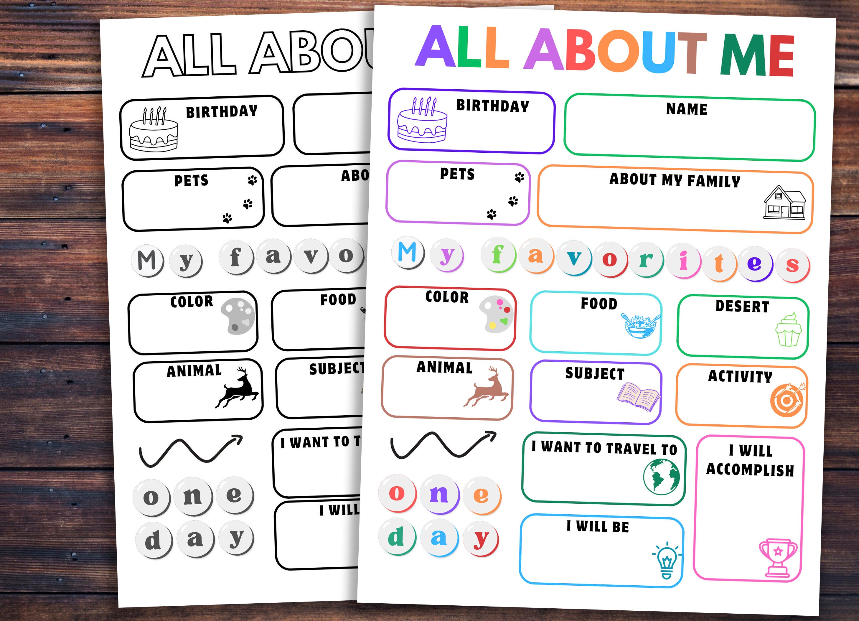 All About Me Back to School Informational Printable for Teachers ...