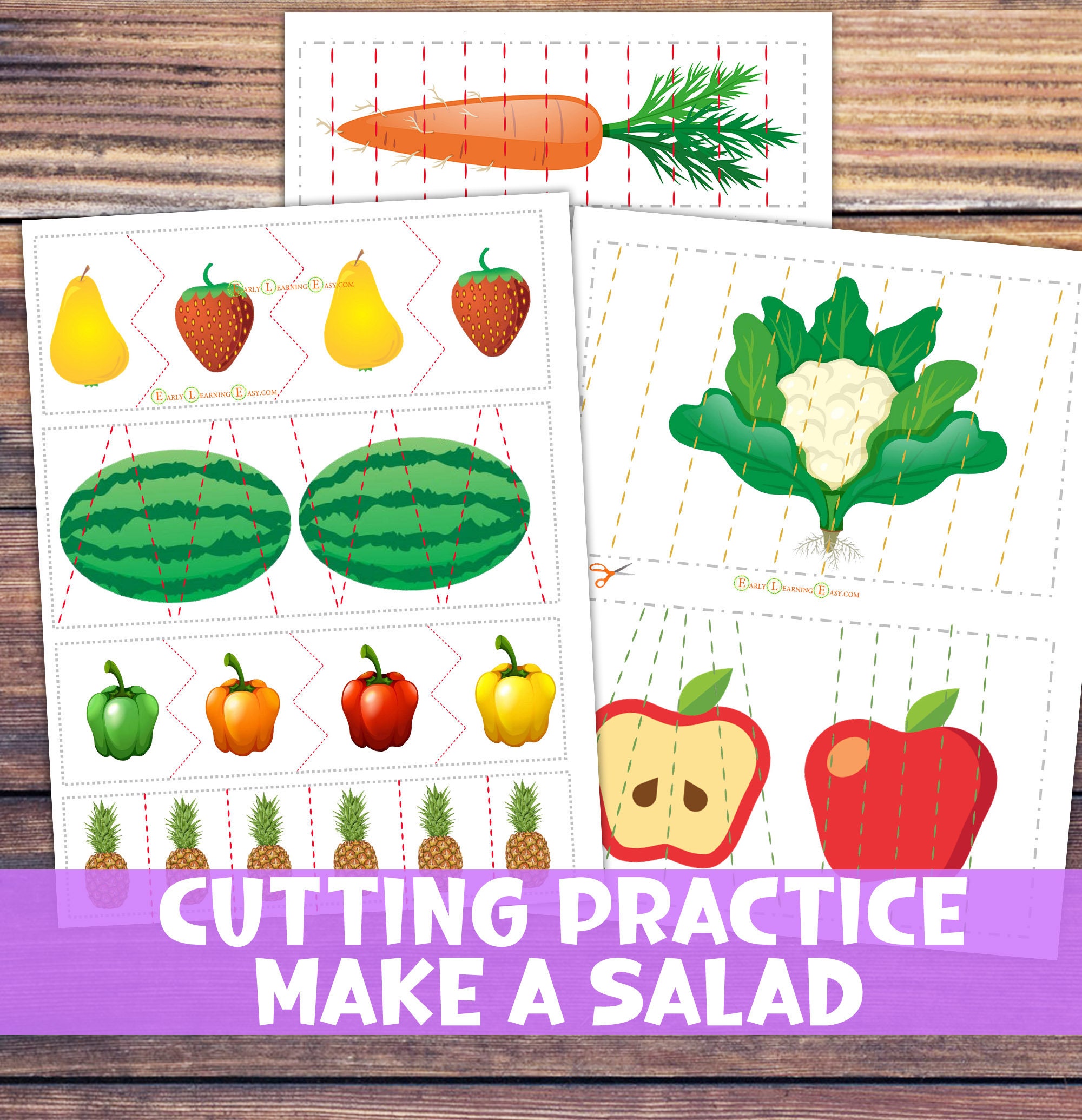 Preschool Scissor Skills Worksheets. Cutting Practice. Fun Printable ...