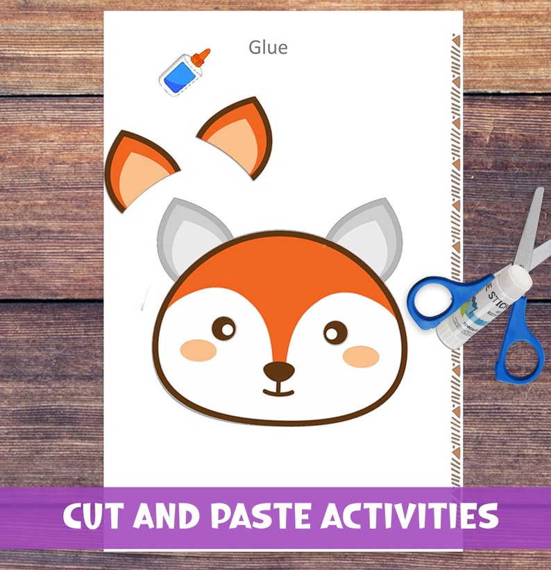 Cut and Paste Kids Activities Printable. Scissor Practice. - Etsy