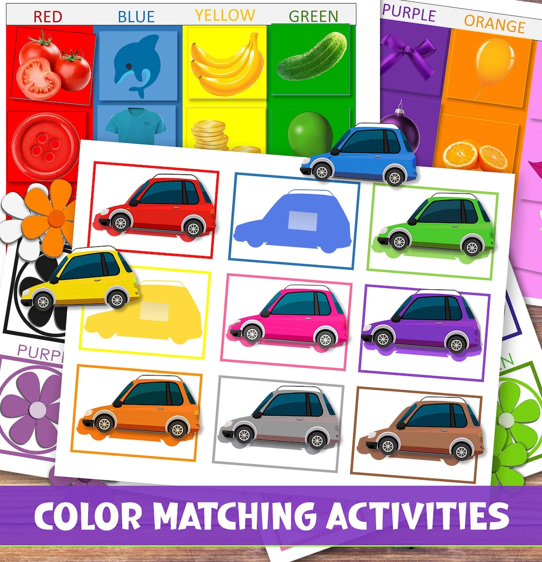 Toddler Learning Colors. Colors Matching Activities. Color Sorting for ...