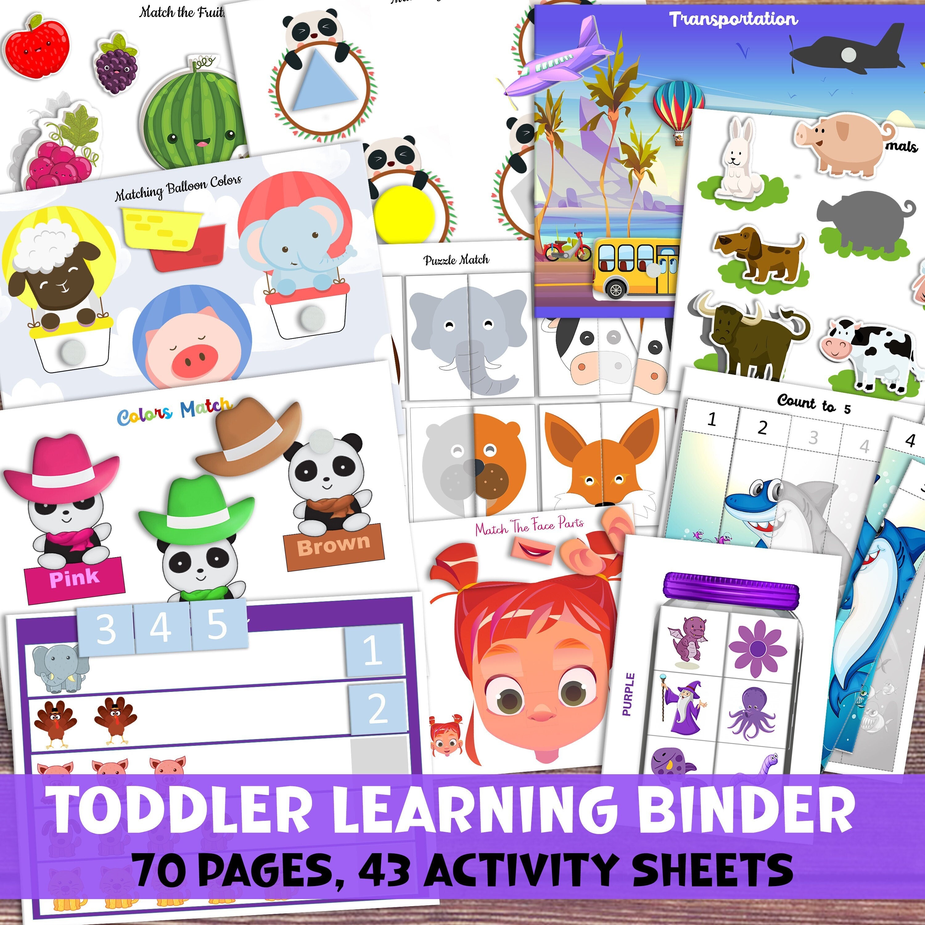 Toddler Learning Binder Printable Activities. First Learning Binder ...