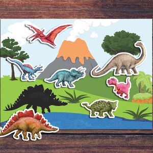 Dinosaur Preschool Busy Book Printable. Learning Binder Worksheets for ...