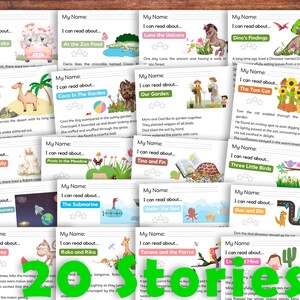 Kindergarten at Home Reading Worksheets - Comprehension Printable ...