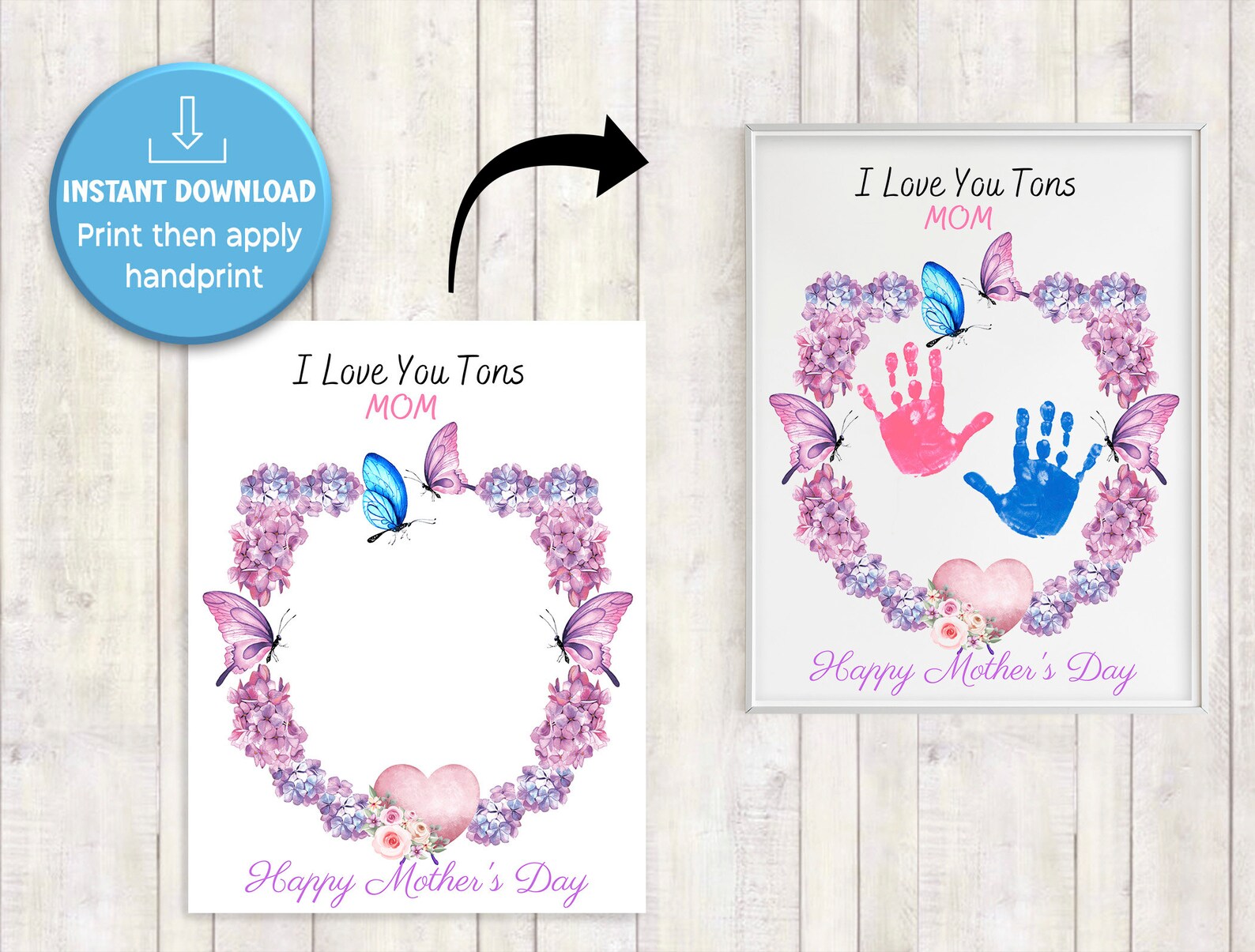 Mother's Day Gift Printable Craft, Girly Custom Printable Gifts From ...