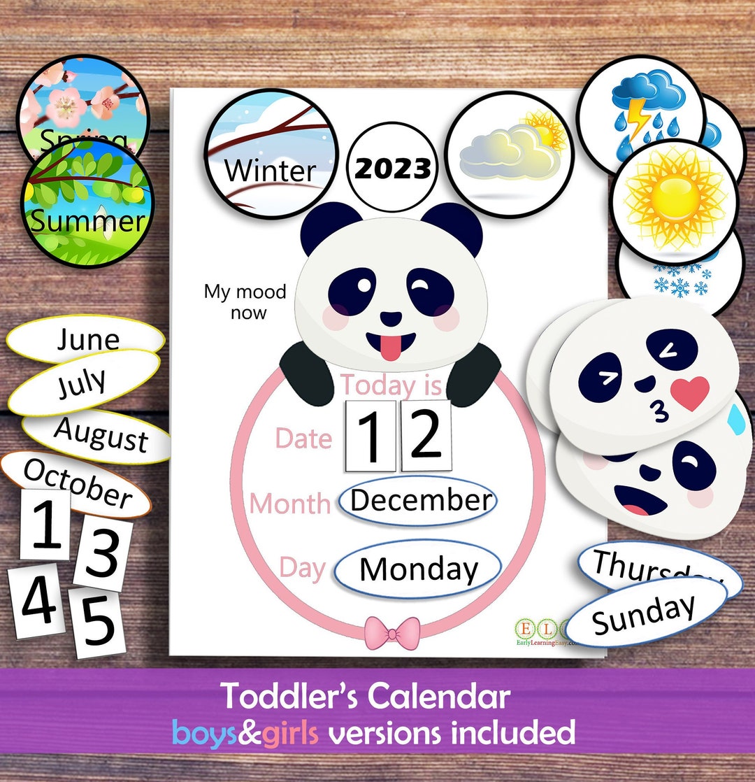Daily Morning Board Circle Time. Kids Calendar Weather Seasons ...
