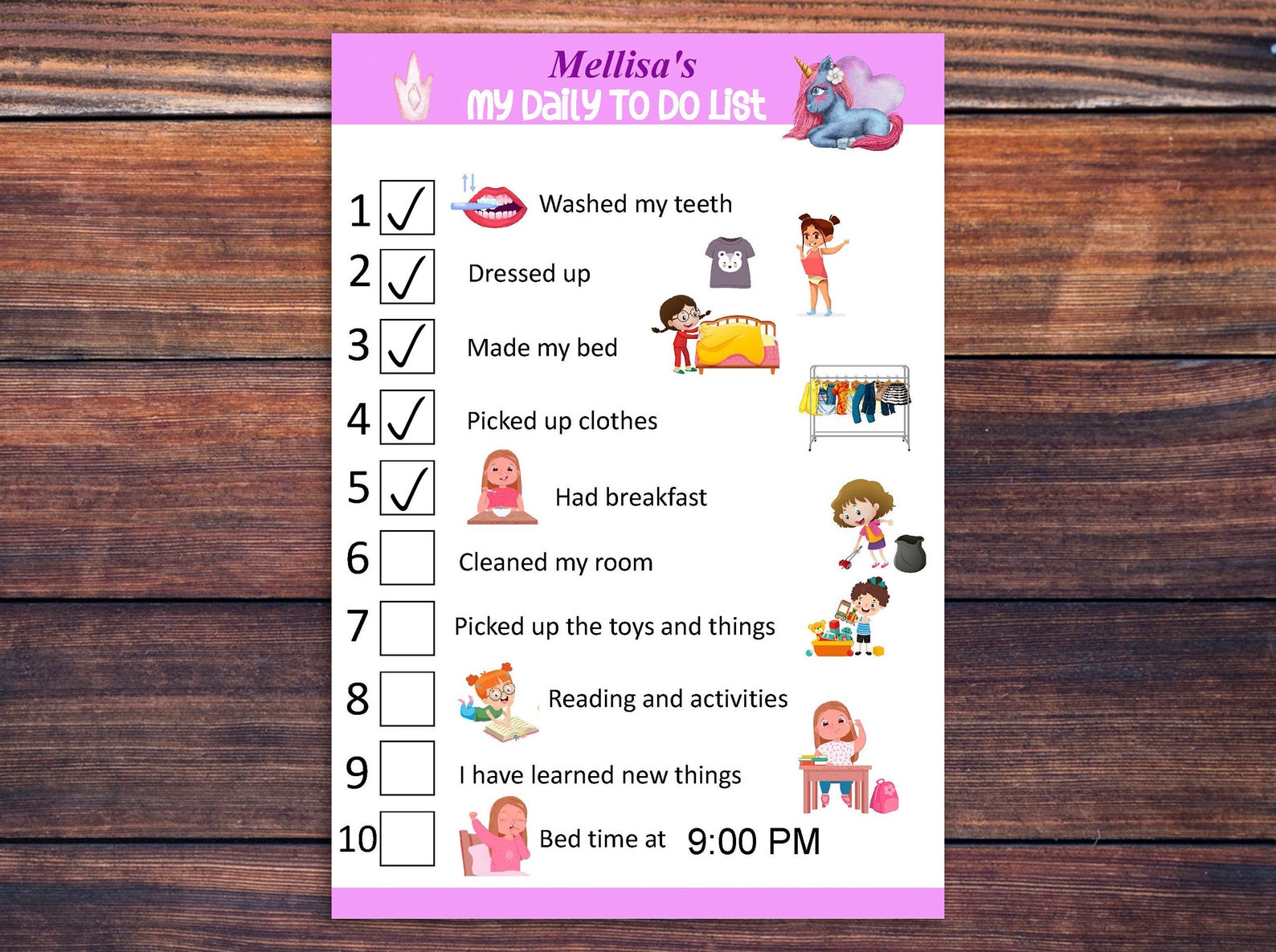 Editable Kids Daily Routine Checklist. Morning Routine, Kids Bedtime ...