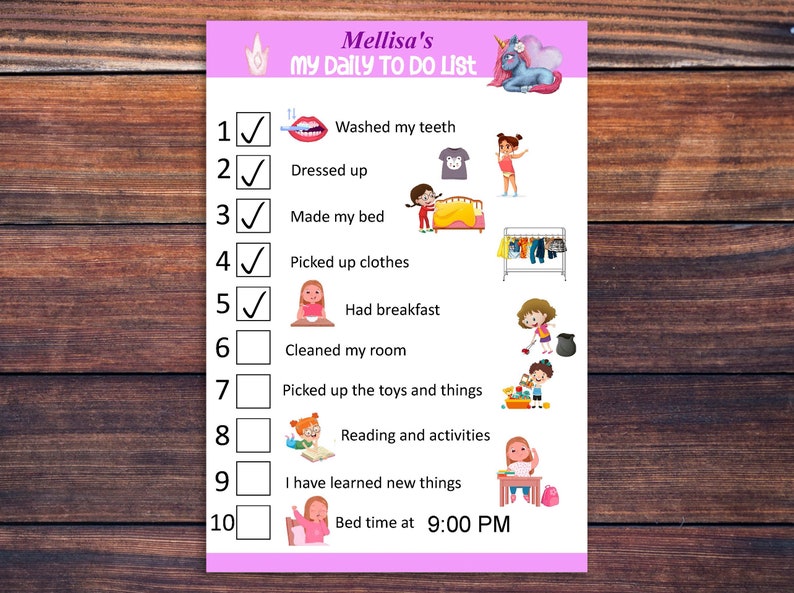 Editable Kids Daily Routine Checklist. Morning Routine, Kids Bedtime ...