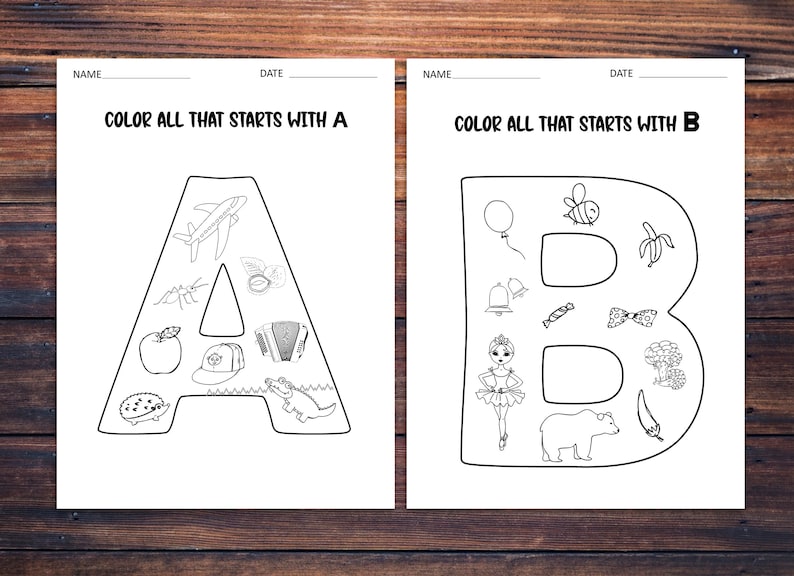 26 Printable Alphabet Coloring Pages Worksheets for Kids Preschool ...