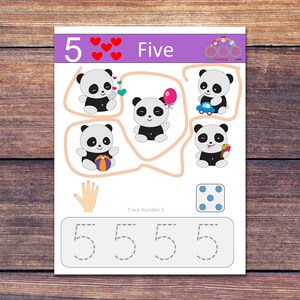 Preschool Learning Numbers and Counting. Numbers Practice - Etsy