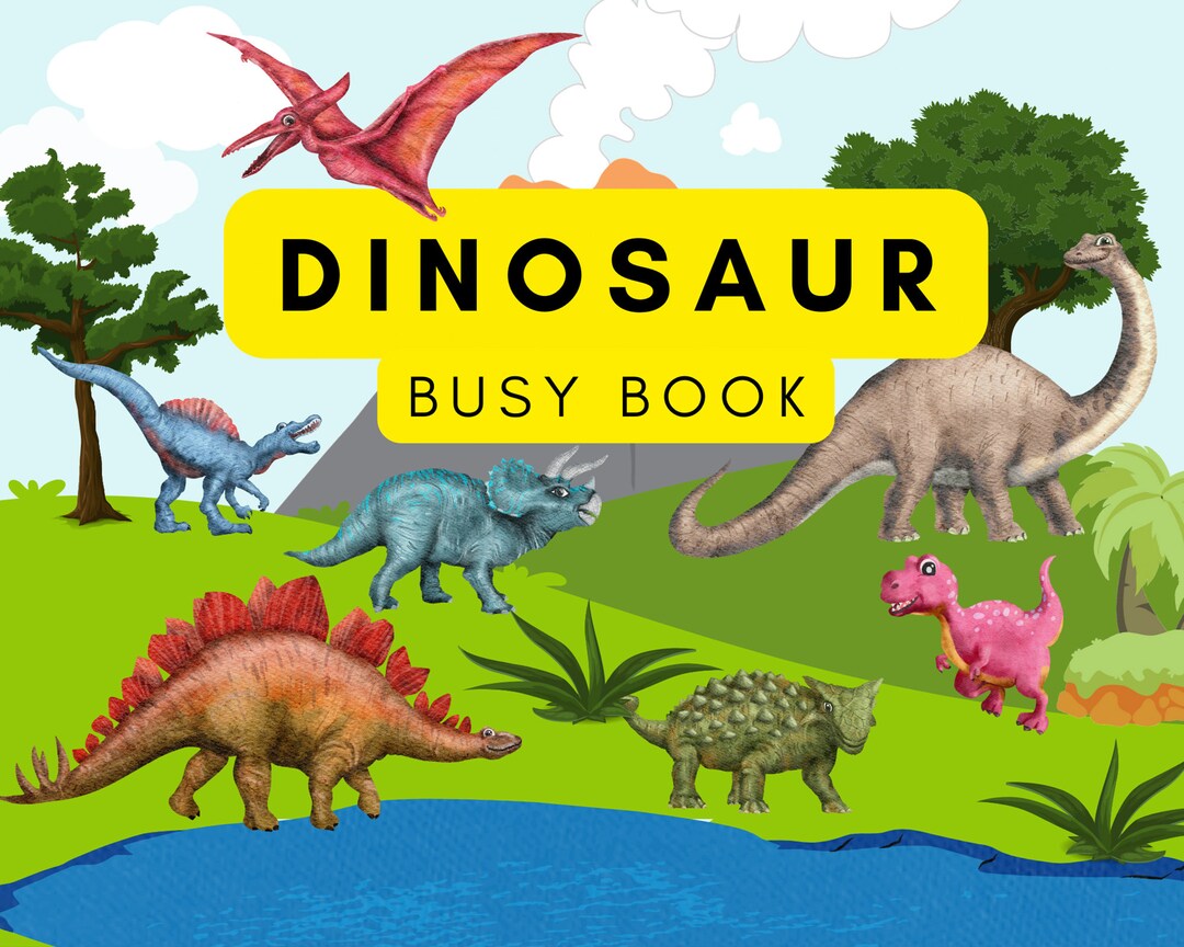 Dinosaur Preschool Busy Book Printable. Learning Binder - Etsy