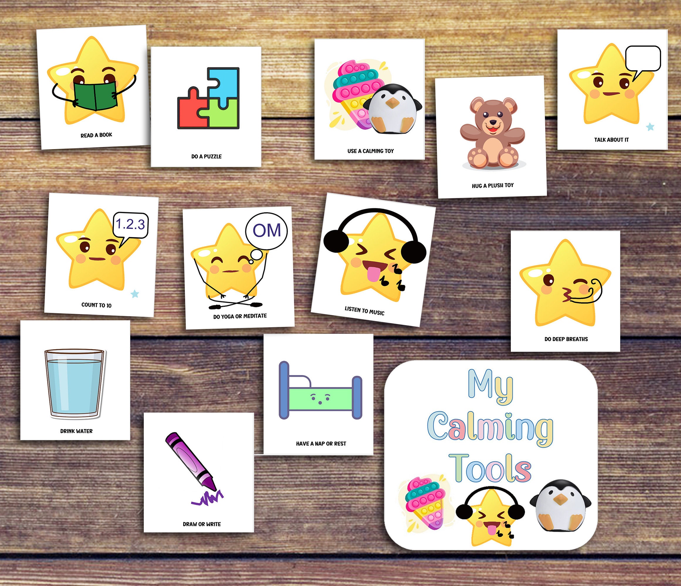 Calm Down Corner Kit Star. Calming Strategies for Kids. Emotional ...