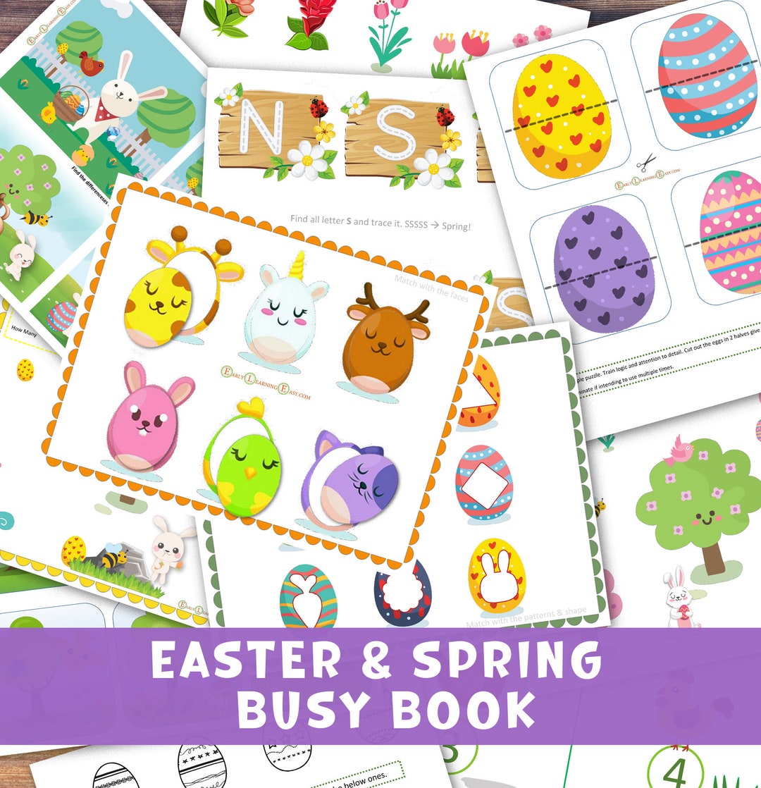 Preschool Easter Worksheets Activities. Spring Toddler Printable ...