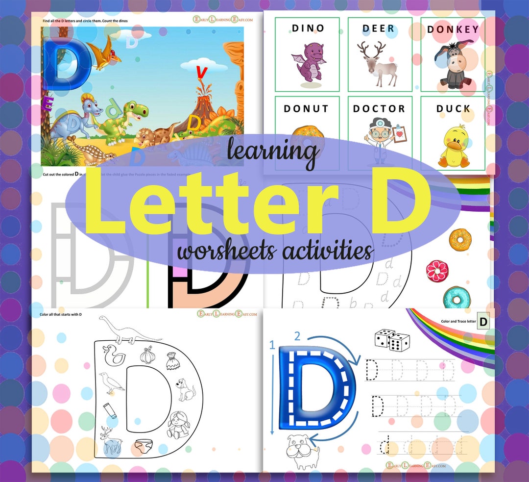 Letter D. Letter of the Week. Worksheet Activities. Fun - Etsy