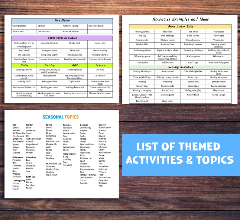 Toddler Lesson Plan Printable. Toddler Activities Lessons Ideas. Weekly ...