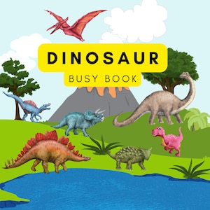 Dinosaur Preschool Busy Book Printable. Learning Binder Worksheets for ...