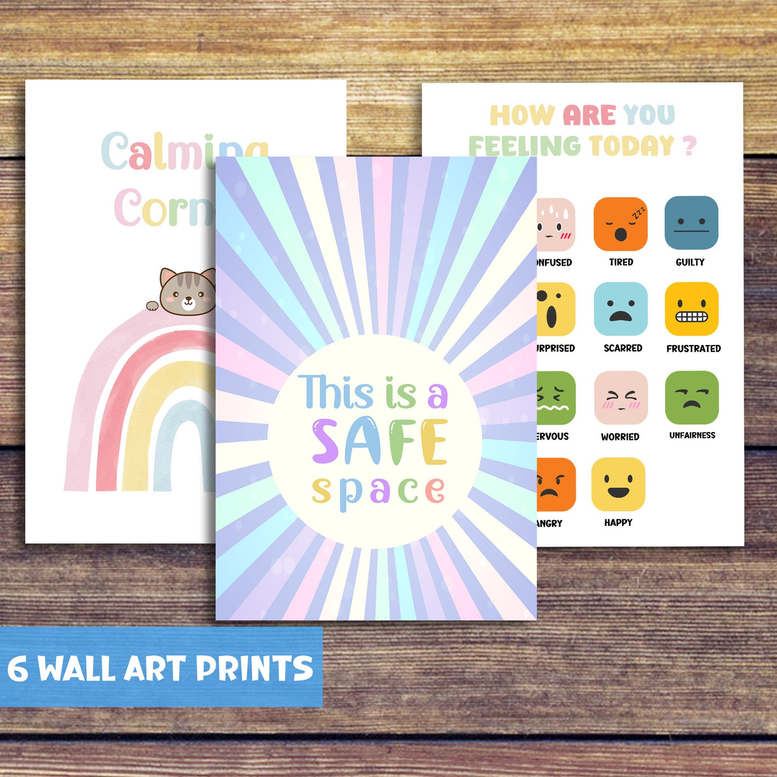 Calm Down Corner Kit for Kids. Printable Calm Down Emotions Cards and ...