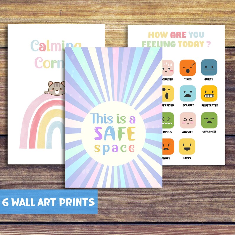 Calm Down Corner Kit for Kids. Printable Calm Down Emotions Cards and ...