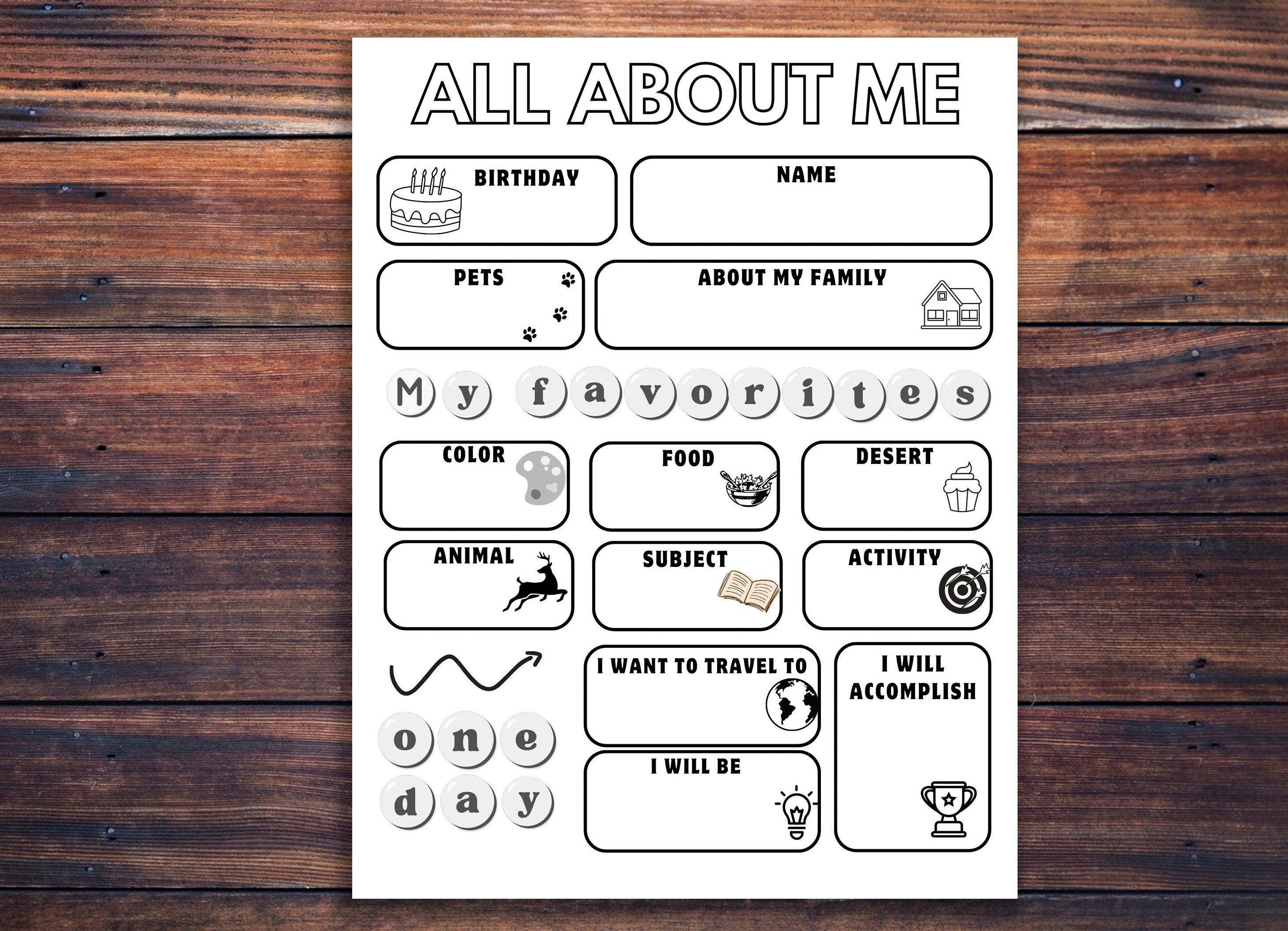 All About Me Worksheet, Back to School Classroom Activity, Get to Know ...