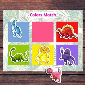 Dinosaur Preschool Busy Book Printable. Learning Binder Worksheets for ...