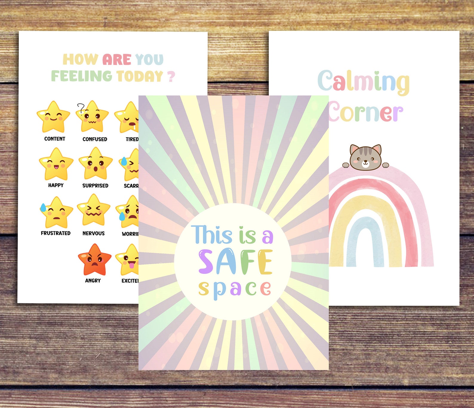 Calm Down Corner Kit Star. Calming Strategies for Kids. Emotional ...