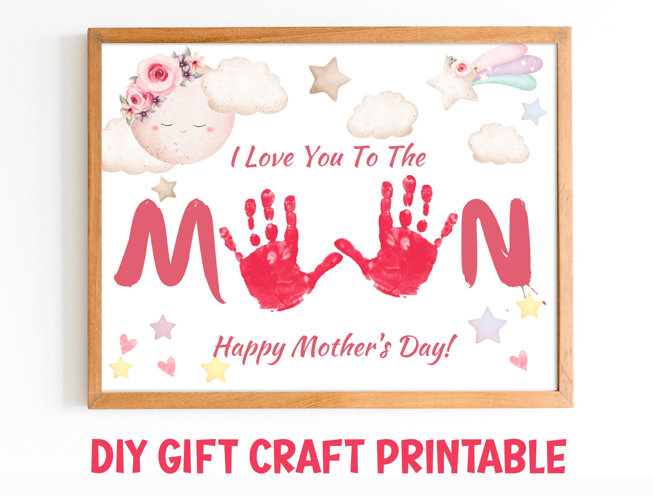 Mothers Day Gift Printable Crafts, I Love You to the Moon, Custom ...