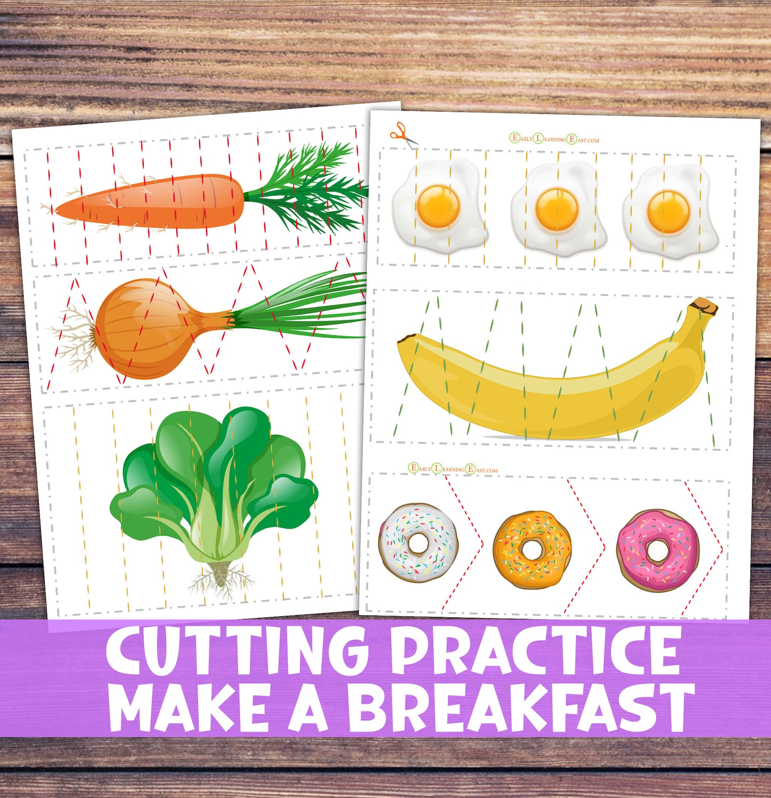 Preschool Scissor Skills Worksheets. Cutting Practice. Fun Printable ...