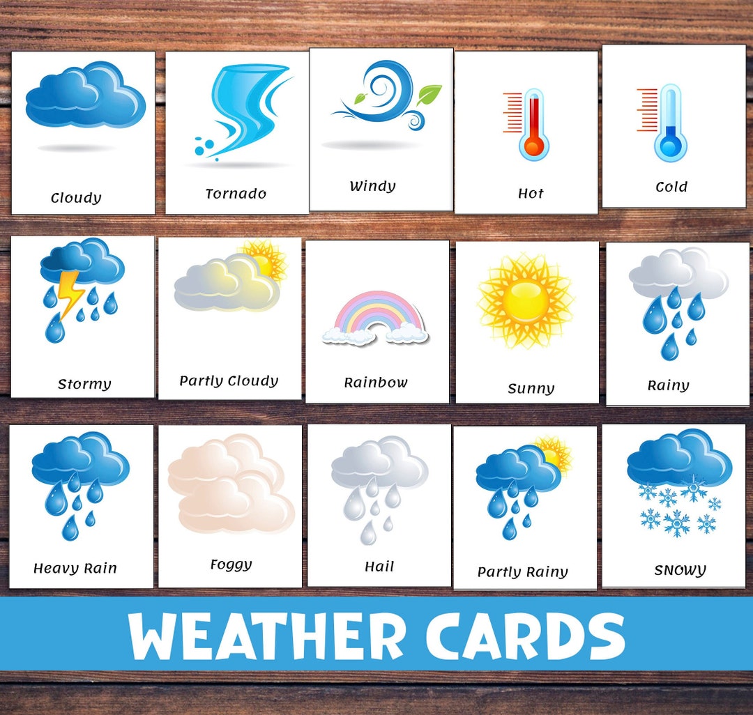 Weather Cards. Preschool Activities Materials. Toddler Learning ...