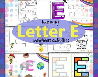 Letter of the Week E- Toddler Learning Activities- Digital Download ...