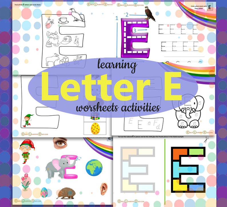 Letter E Worksheet Activities. Letter of the Week. Letter Fun Preschool ...