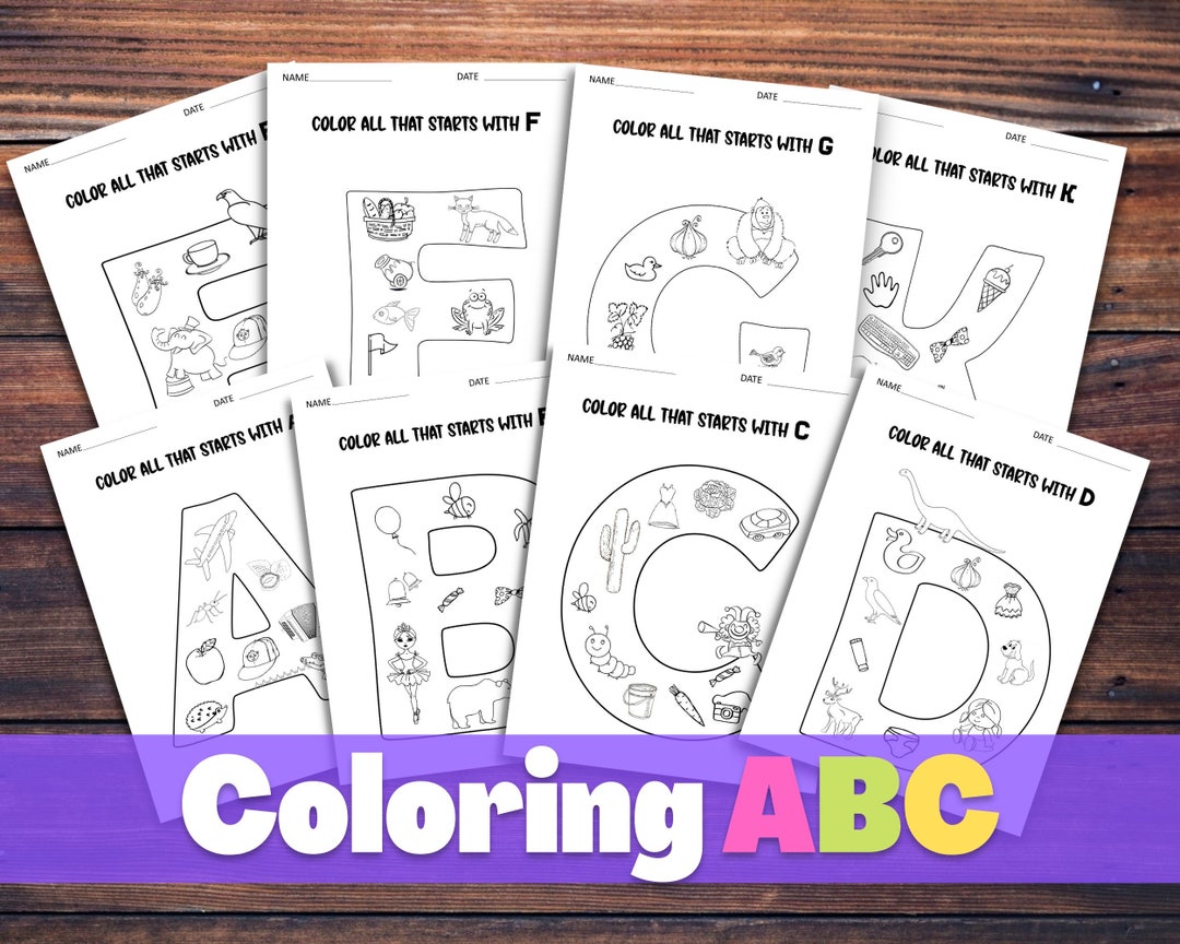26 Printable Alphabet Coloring Pages Worksheets for Kids Preschool ...