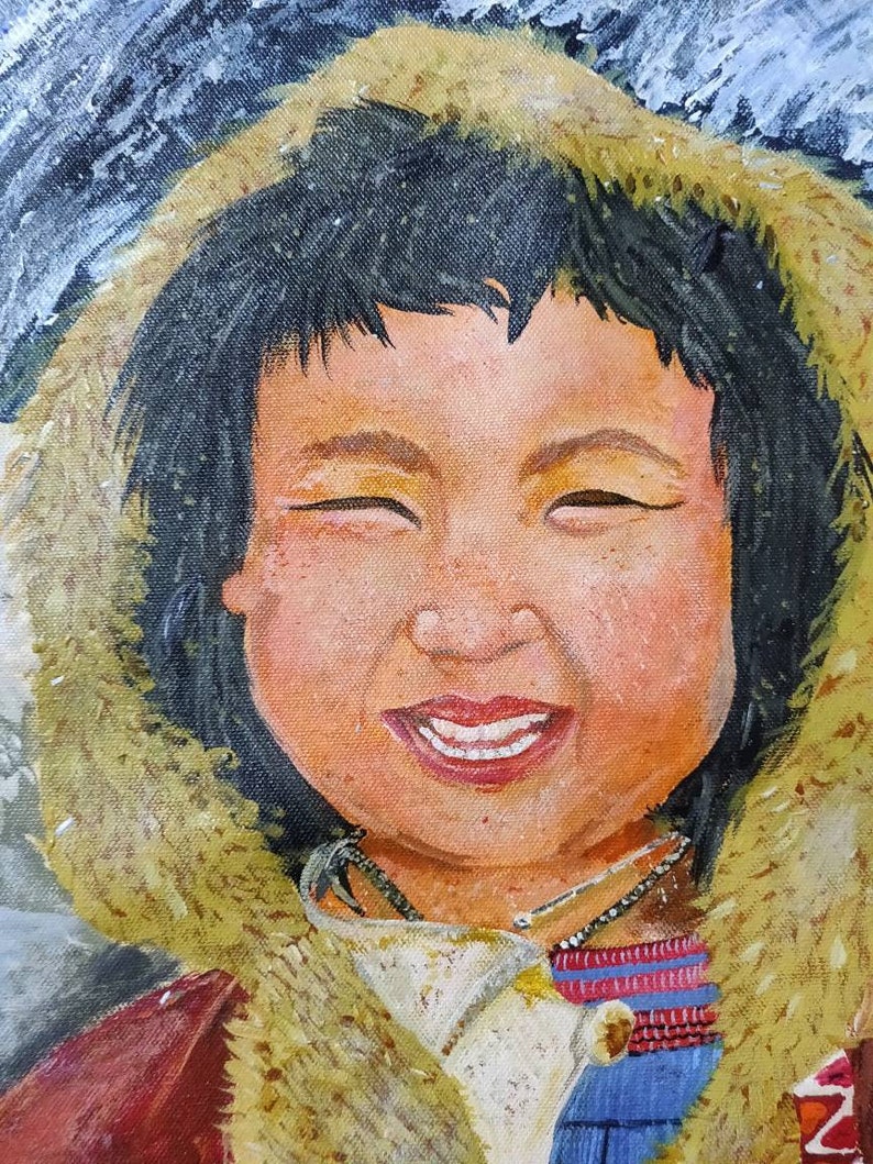 SMILE.. Figurative Painting Acrylic Painting on Canvas - Etsy