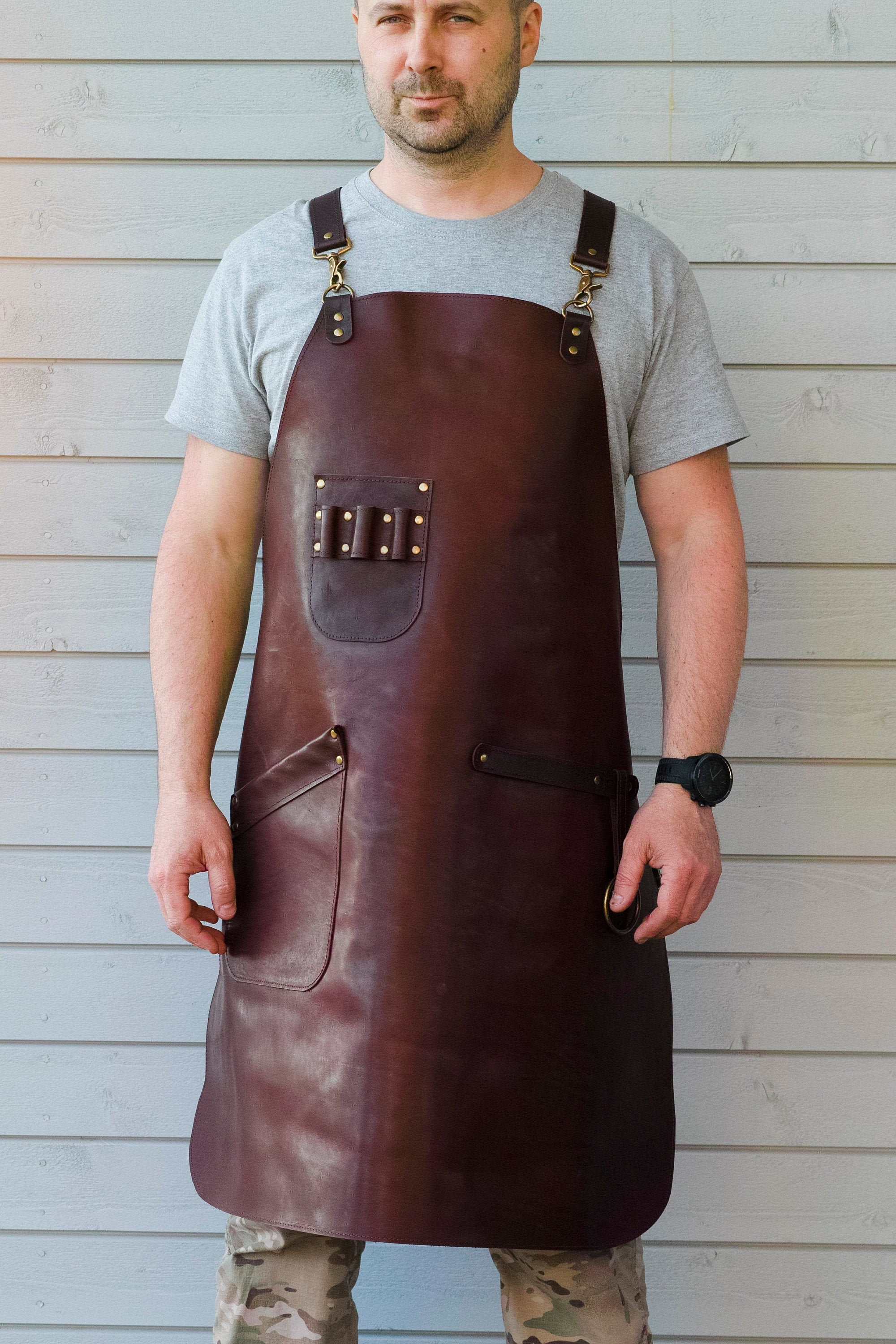 Personalized Customazed Leather Apron With Free Engraving Etsy