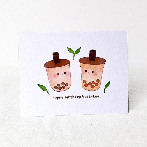 Bubble Tea Card - Etsy Australia