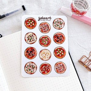 Italy Foods Sticker Sheet | Food Stickers, Pizza, Cooking - Etsy