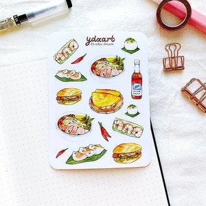 Vietnamese Food Sticker Sheet Pho, Spring Rolls, Asian Food - Etsy