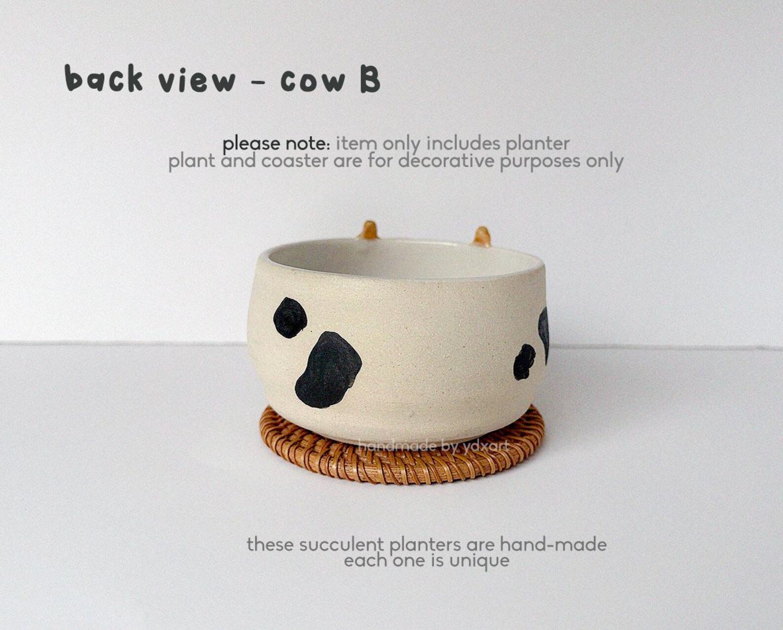 Ceramic Cow Planters | Handmade, Hand-painted, Matte Plant Pot - Etsy