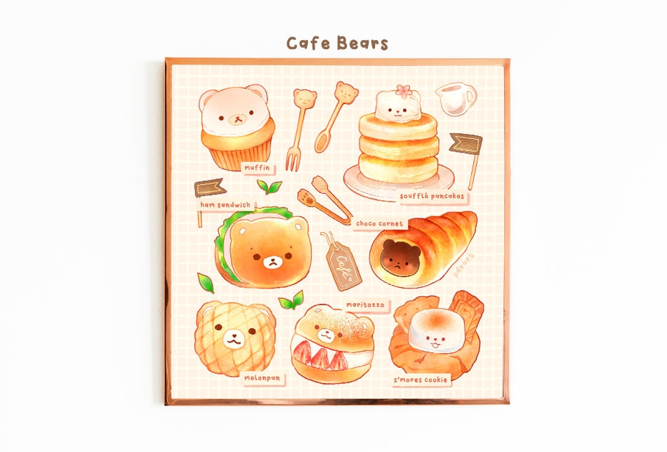 Cute Food Menu Prints Home Cafe Summer Picnic Korean | Etsy