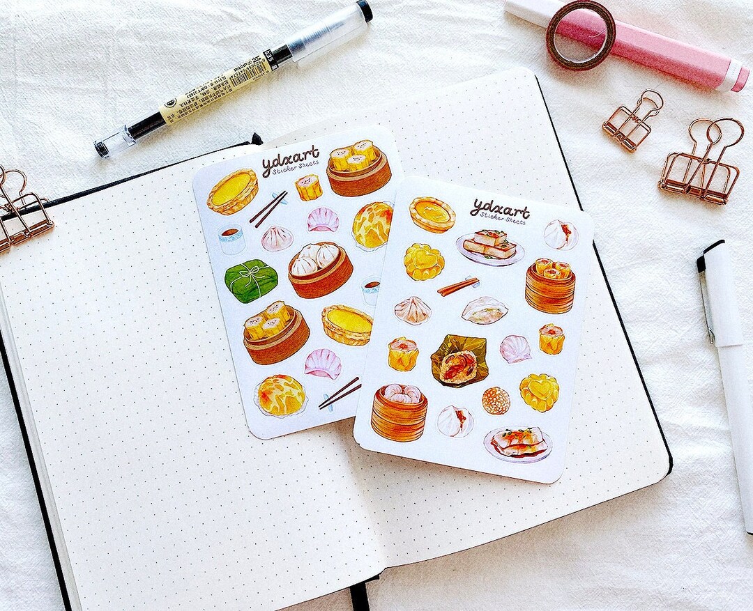 Dim Sum Sticker Sheet | Asian Food, Cute Stickers, Realistic Food ...
