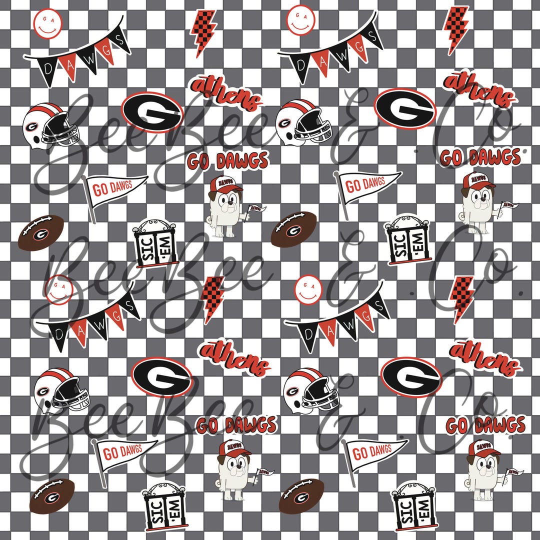 Georgia Bulldogs Seamless Digital Download PNG - Etsy