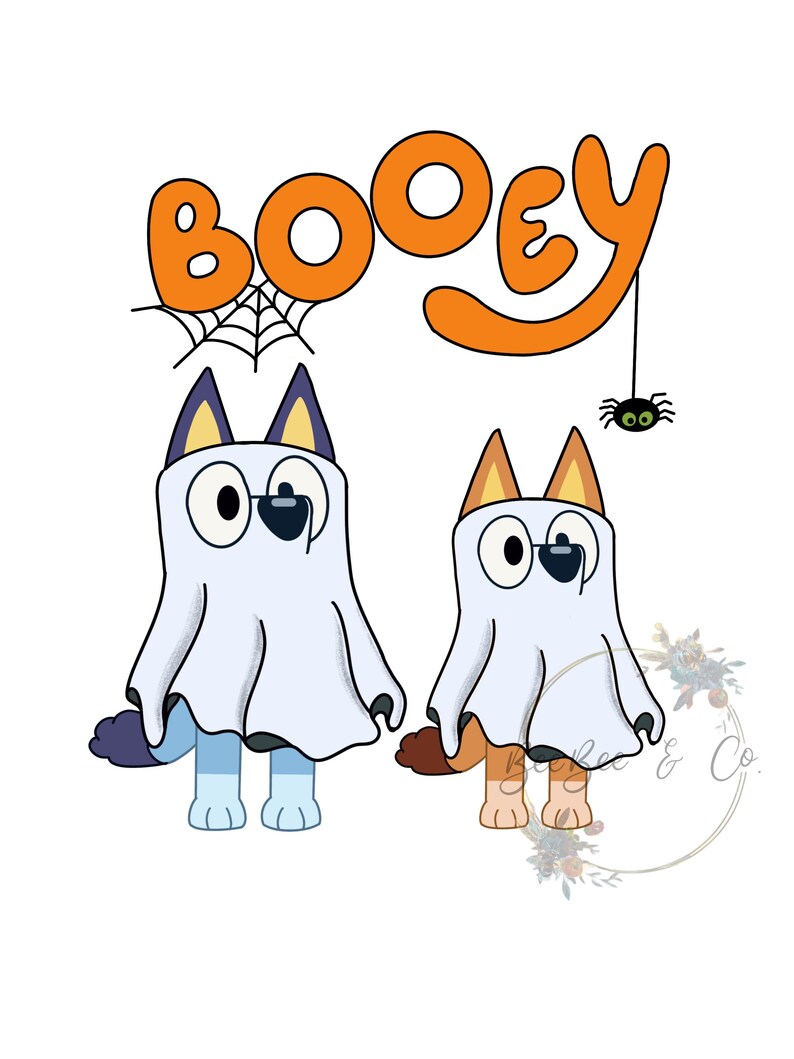 Bluey Halloween Ghost Ghoul Sublimation Print (ready to Press) - Etsy