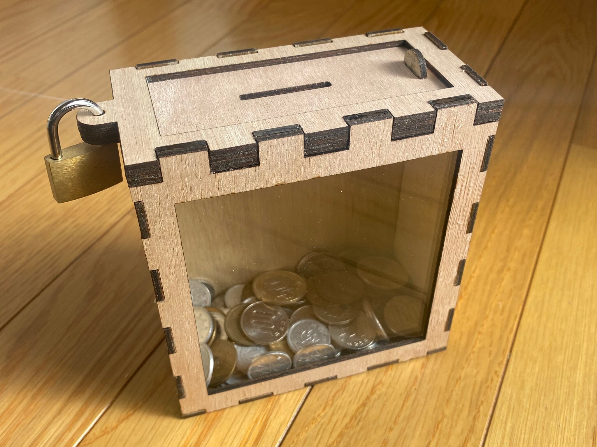 Piggy Bank With Lockable Sliding Lid Svg Eps Vector Image for CNC ...