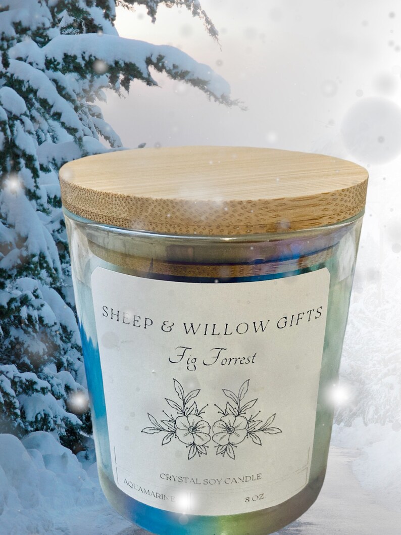 Aquamarine Crystal Fig Forrest Soy Candle - Etsy